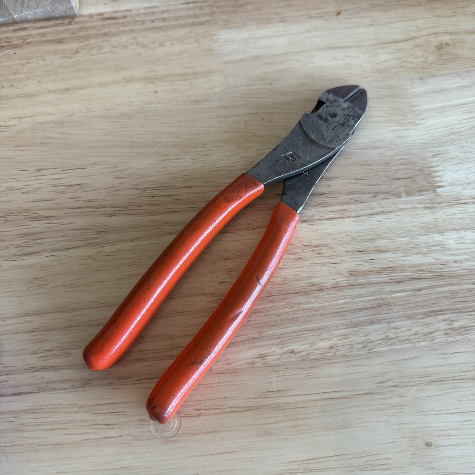 Snap-on Tools USA Diagonal Side Cutters 8" High-Leverage RED Soft Grip ...