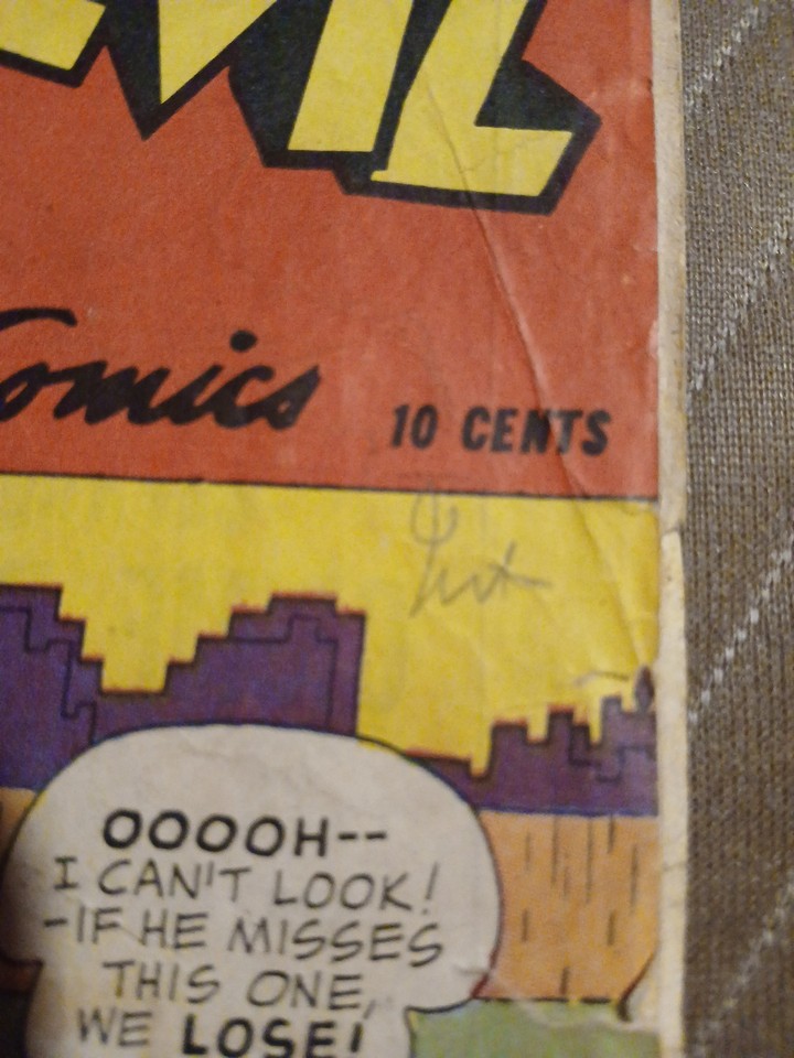 The DAREDEVIL #25 Ww2 Era Golden Age 1944 BASEBALL COVER! LEV GLEASON ...