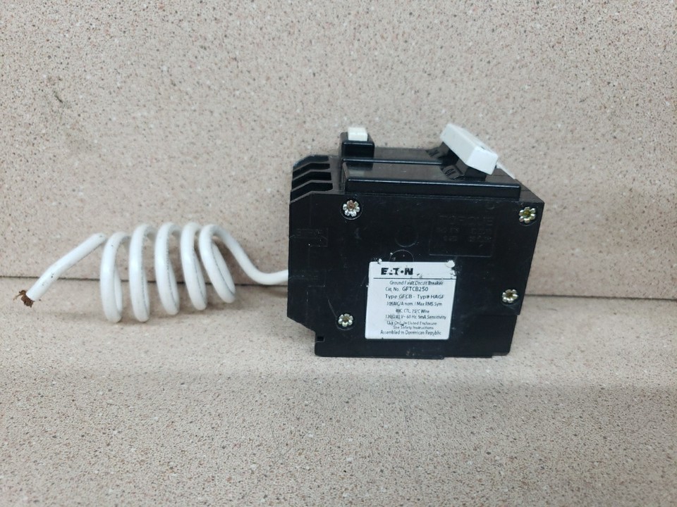 Eaton GFTCB250 Ground Fault Circuit Breaker 2 Pole 50 Amp | eBay