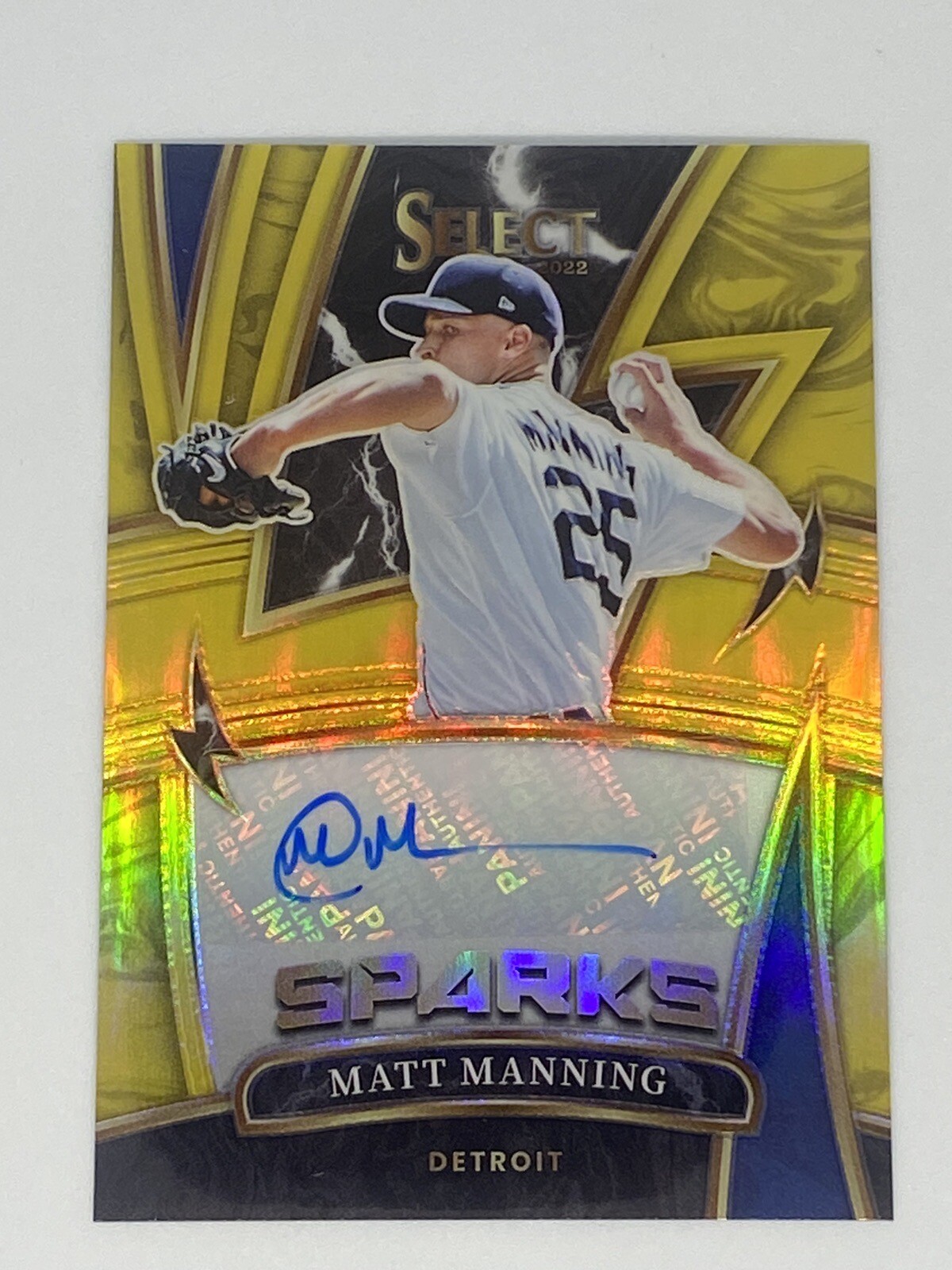 2022 Panini Select Sparks Signatures /10 Matt Manning #SS-MM Rookie ...
