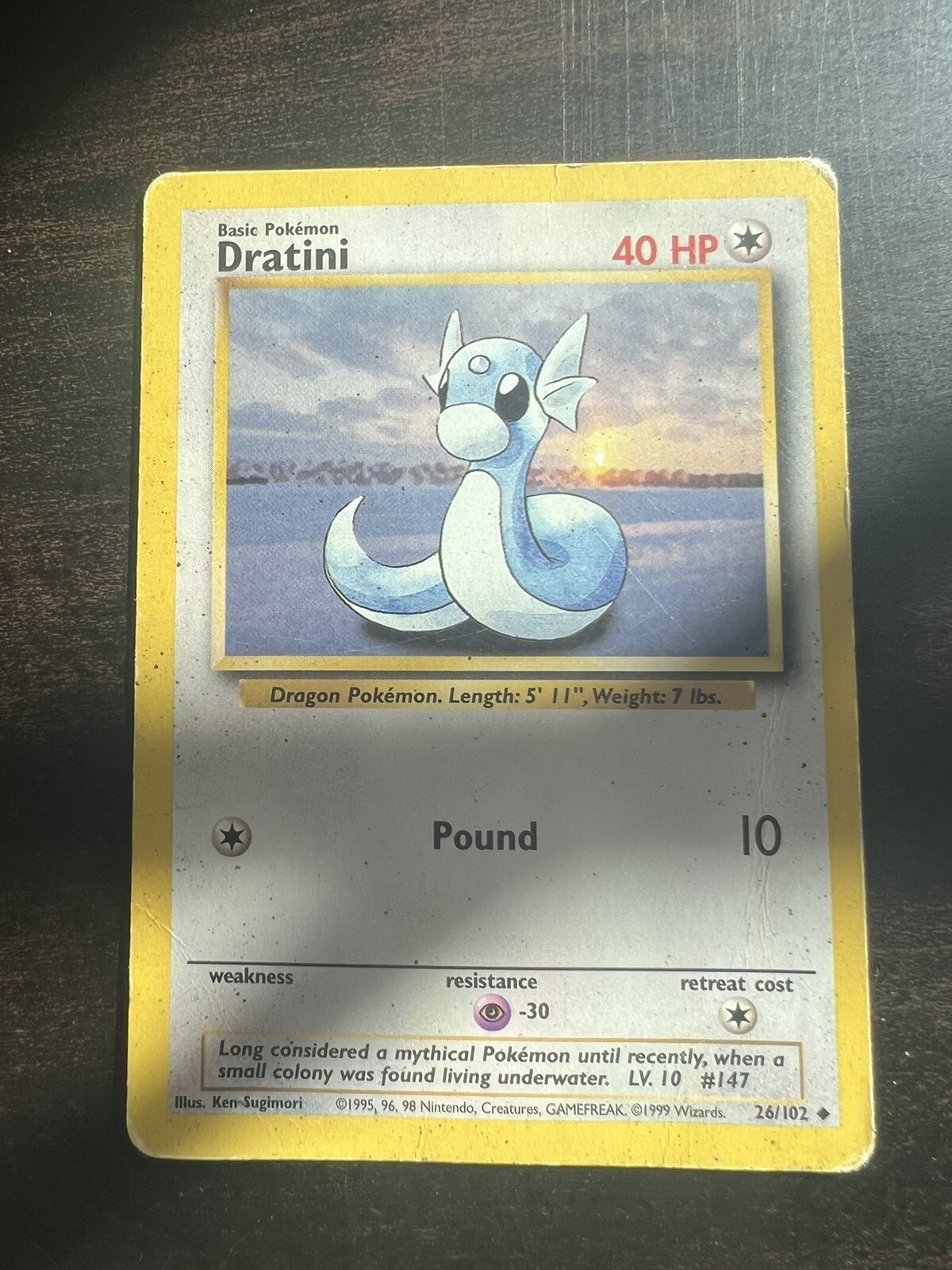 SELLING Pokémon TCG Dratini Base Set 26/102 Regular 1st Edition ...