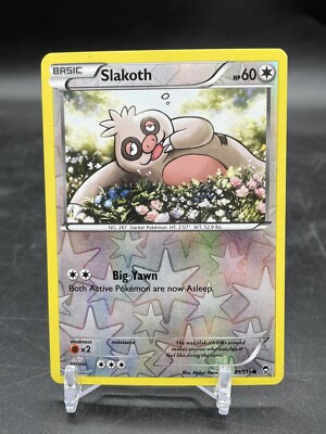 Pokemon 2014 Reverse Holographic Basic SLAKOTH 81/111 Trading Card | eBay