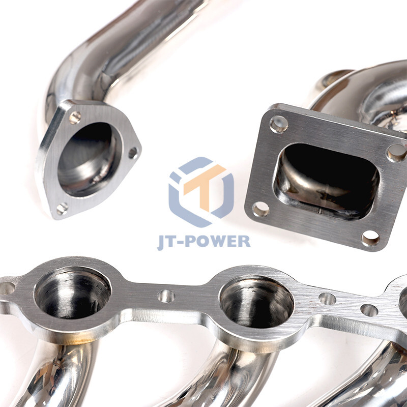 JT Single Turbo Headers for LSX LS2 T4 Top Mount Swap Crossover with ...
