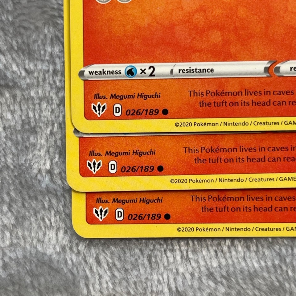 Pansear 3x 026/189 - Darkness Ablaze - Common - Pokemon Card TCG - MP ...