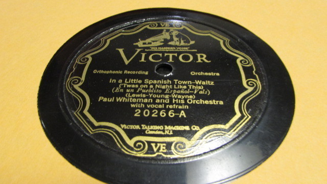 PAUL WHITEMAN VICTOR 78 RPM RECORD 20266 THERE'S A BOATMAN ON THE VOLGA ...