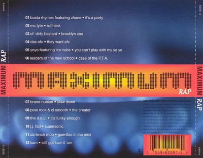 VARIOUS ARTISTS MAXIMUM RAP NEW CD 75596209120| eBay
