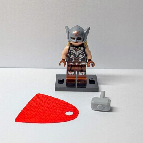 Lego MIGHTY THOR JANE FOSTER minifig SH815 76208 76207 Marvel Love ...