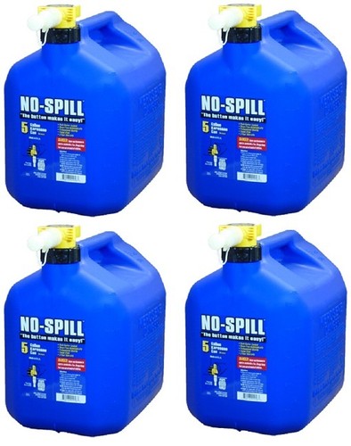 (4) No Spill 1456 5 Gallon Carb Compliant Blue Kerosene Fuel Can ...