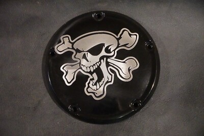 Skull Primary Derby Clutch Cover Black Narrow - 18+ Harley Softail M8 ...