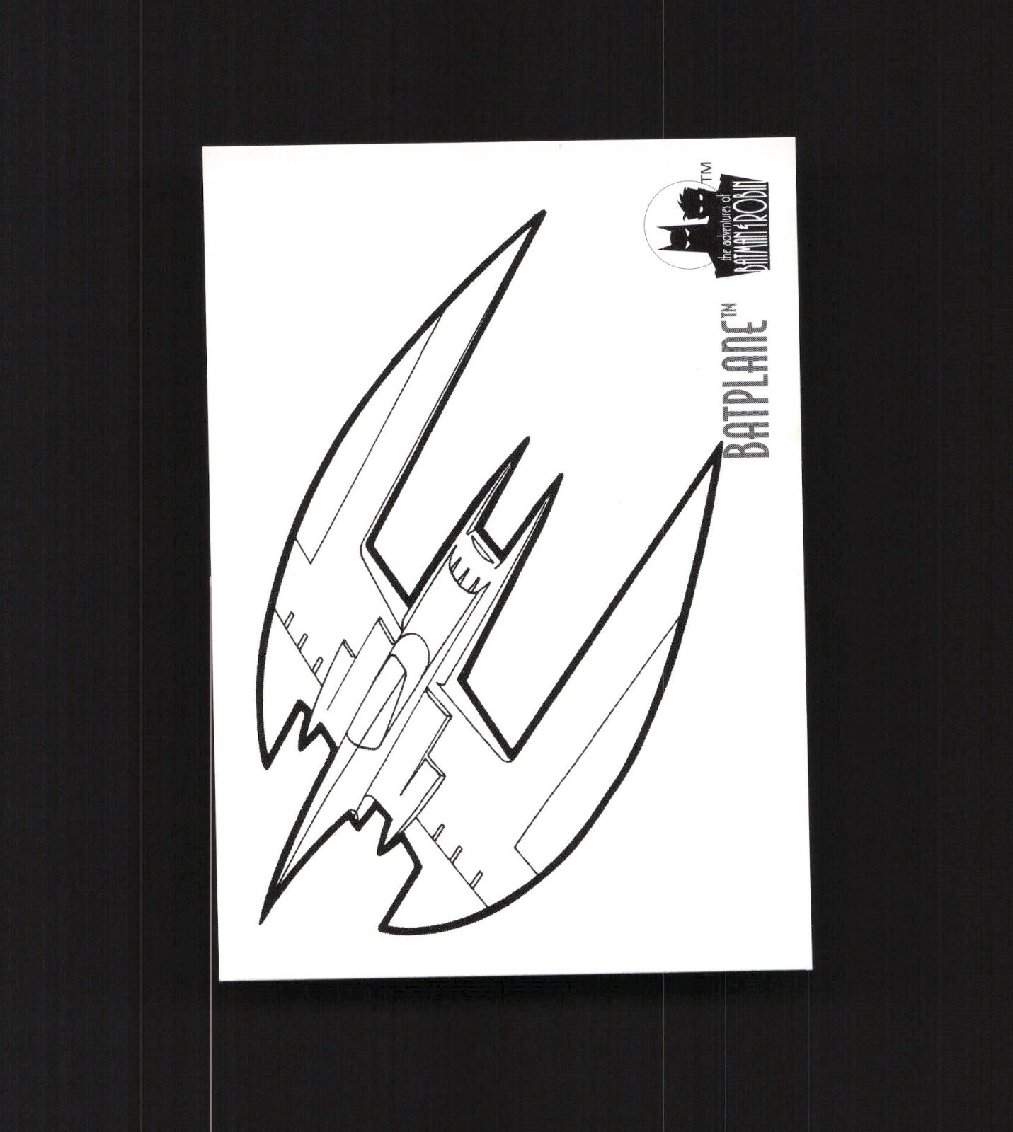 1995 Skybox The Adventures of Batman & Robin #C8 Batplane Coloring | eBay