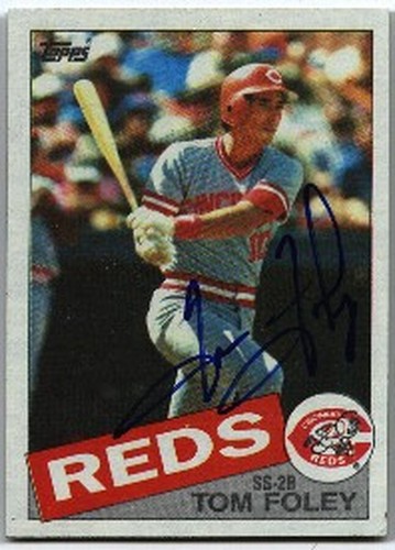 Tom Foley auto 85 Topps card bb1054 | eBay