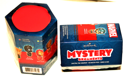 2 Hallmark Marvel Mystery Blind Box Superhero Christmas Ornament New ...