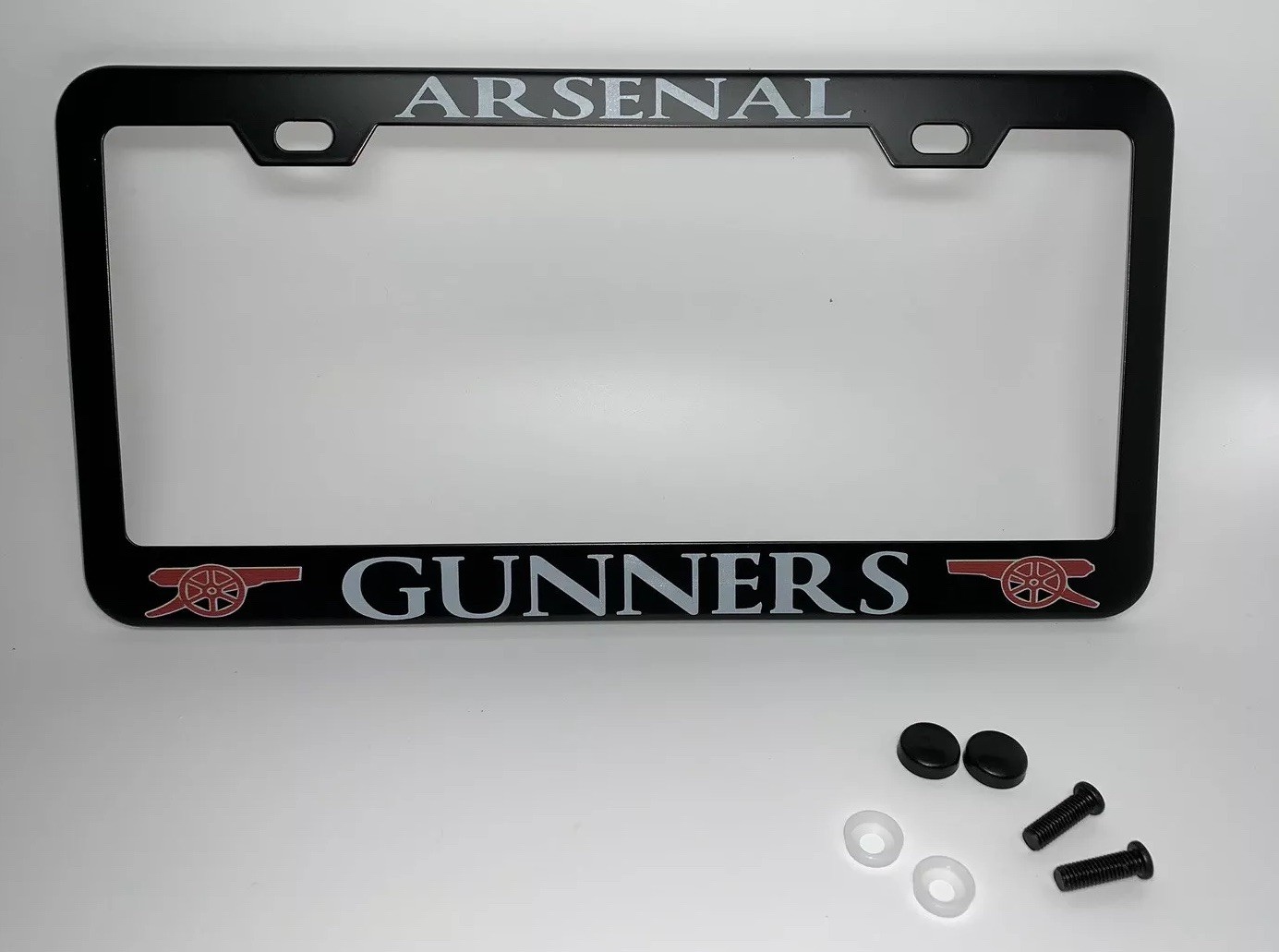 Black ARSENAL The Gunners License Plate Frame Custom Made of Powder ...