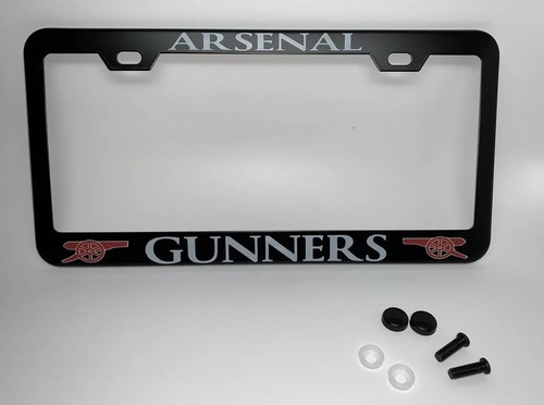 Black ARSENAL The Gunners License Plate Frame Custom Made of Powder ...