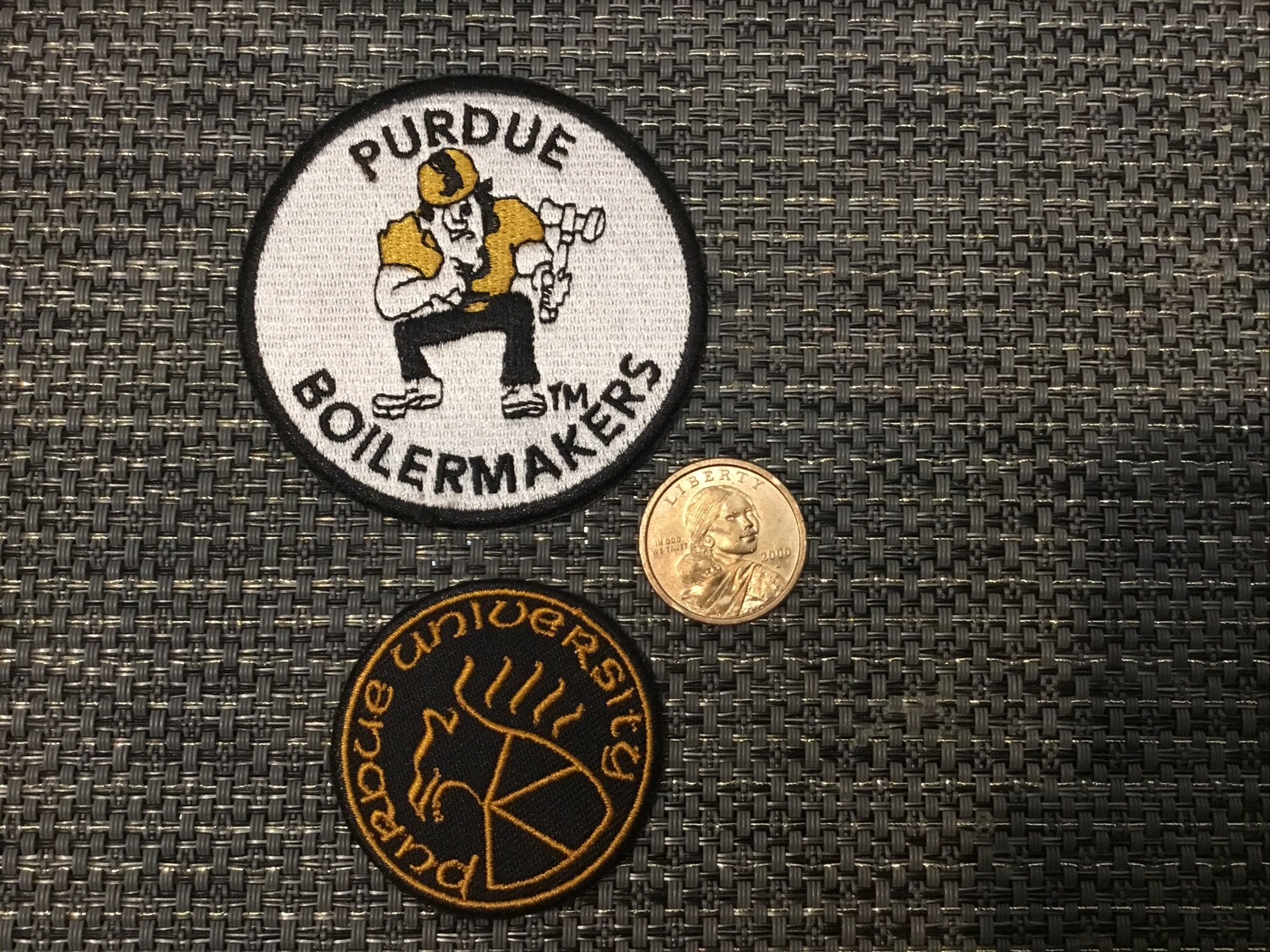 2 PURDUE UNIVERSITY BOILERMAKERS iron on embroidered patches Patch Lot ...