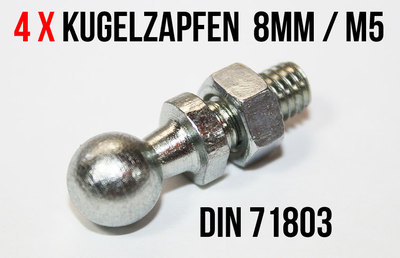 4x Kugelzapfen Kugelkopf DIN71803 - 8mm M5 Vergaser Solex Weber Dellorto Zenith | eBay