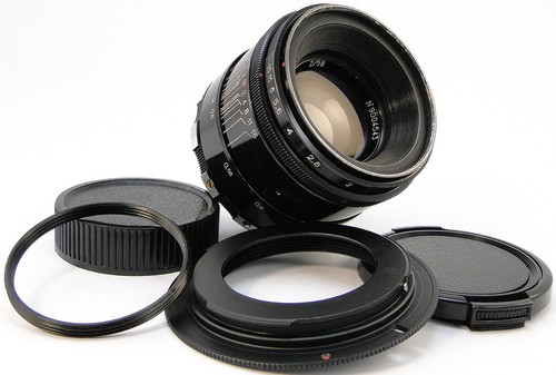 1960! ⭐Original ZEBRA (Glossy)⭐ MMZ ⇒ BelOMO HELIOS 44-2 Lens Canon EOS ...