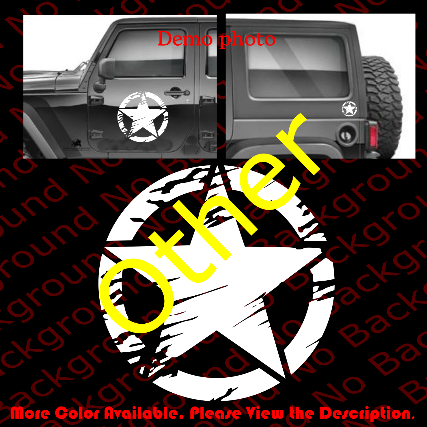 Distressed ARMY STAR Vinyl Decal Car/Window For US Armed Services ...