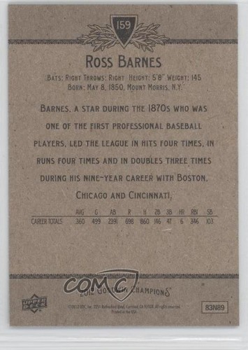 2012 Upper Deck Goodwin Champions Ross Barnes #159 | eBay