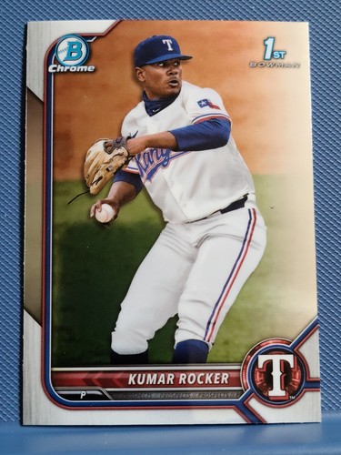 2022 Bowman Chrome Draft KUMAR ROCKER 1st Bowman RC RANGERS #BDC-164 ...