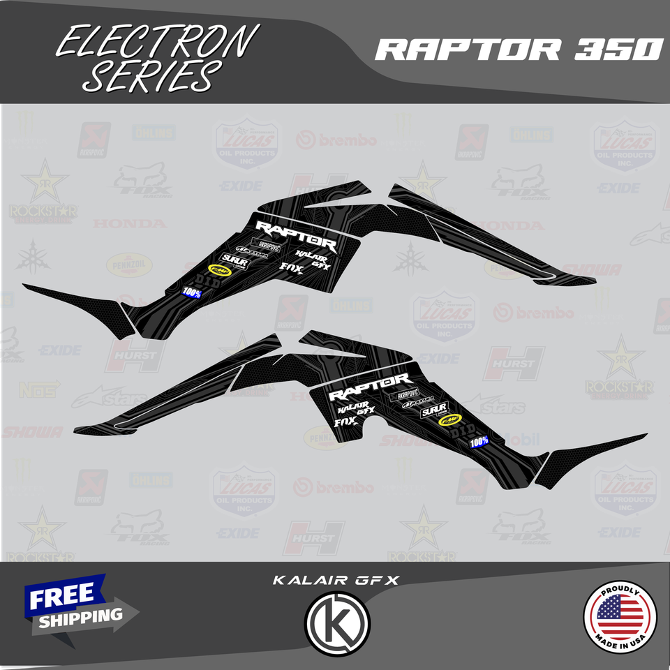 Graphics Kit for YAMAHA RAPTOR 350 GRAPHICS (16 MIL) Electron-Smoke | eBay