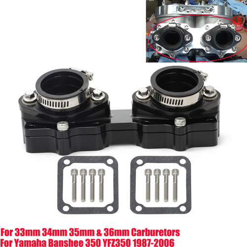 For Yamaha Banshee 350 Billet Intake Manifolds Boots Keihin 33mm-36mm ...