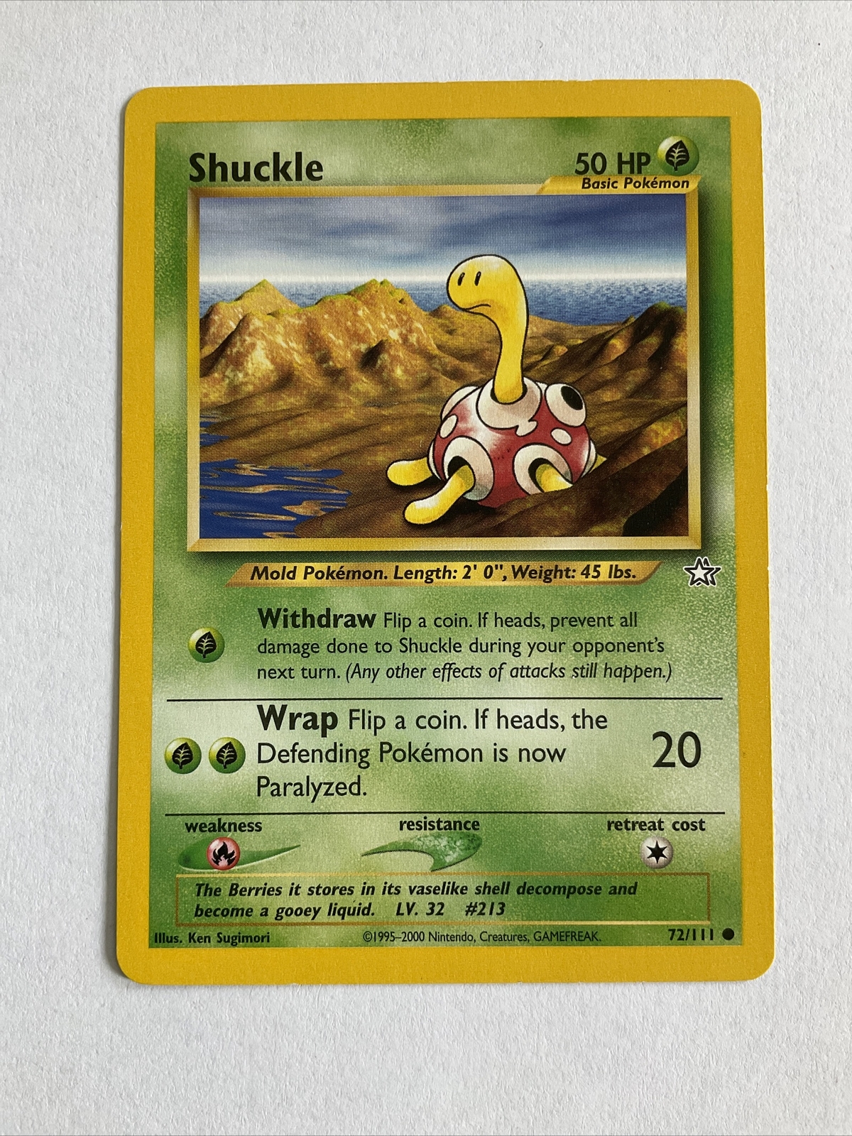 Pokemon Neo Genesis Set COMMON Shuckle 72/111 - Good Condition | eBay
