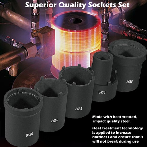 5 Pcs Spindle Nut Sockets Axle Nut Socket Set for Ford Chevy Dodge, 1/2 ...