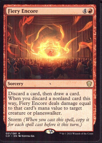 Fiery Encore Commander 2021 - Rare - Magic MTG NM | eBay
