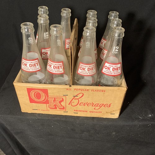 Scarce Diet OK Soda Pop Beverages 12 Pack ACL Bottles And Carrier St ...