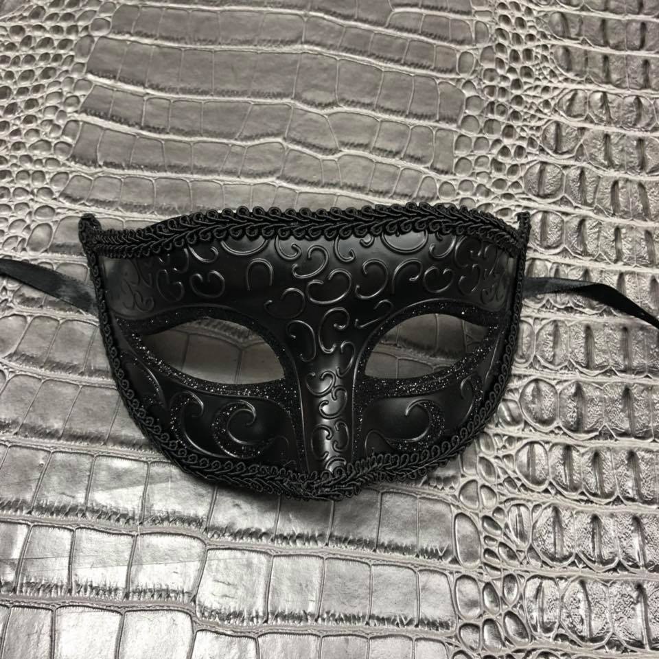 Charming Men's Black Masquerade Ball Mask - Minimal & Classic Mask | eBay