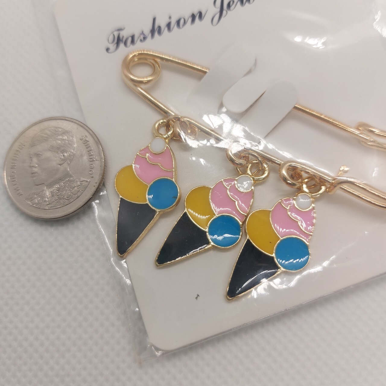 Ice cream Pin Brooch Enamel Women Girl Pink Jewelry Costume | eBay