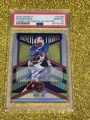 PSA 10 GEM MINT 2023 PANINI LEGACY UL-RRI RASHEE RICE ROOKIE AUTO ...