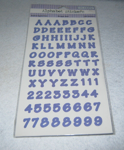 Colorbok - Alphabet Stickers - - Alphabet - Mini Dot Grape - New ...
