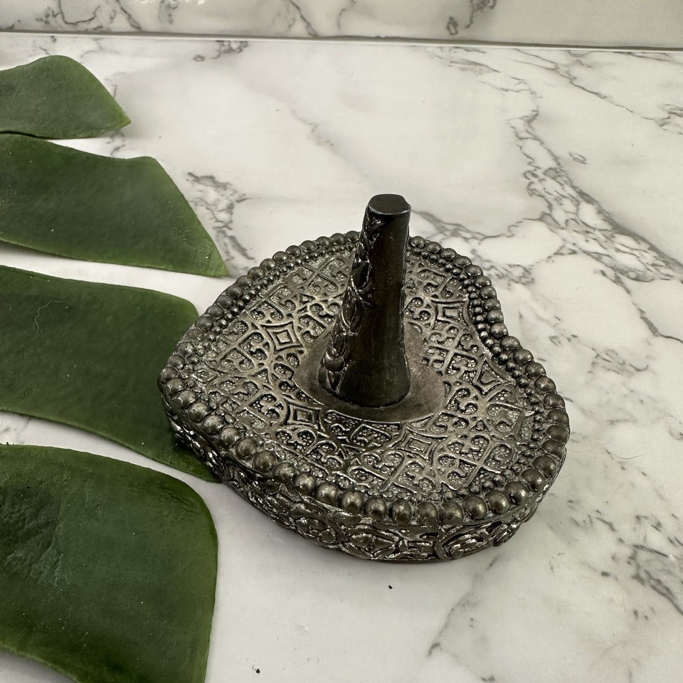 Heritage Mint Vintage 90s Silver Metal Ring Stand Holder Heart Shaped ...