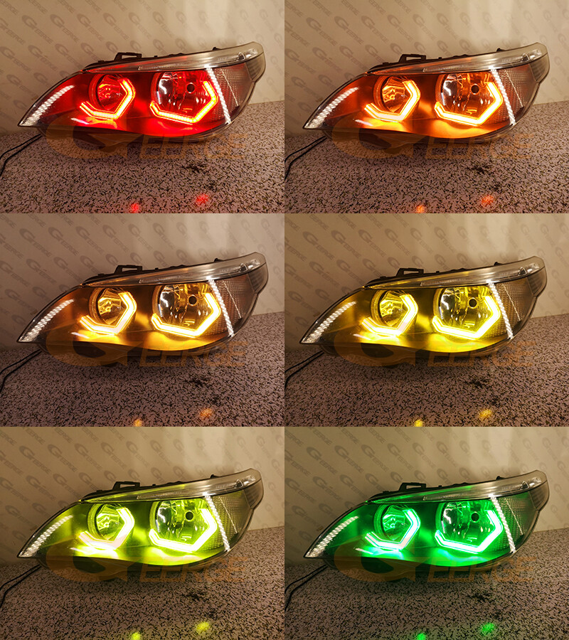 For BMW E60 E61 Concept M4 Iconic Style Dynamic RGB LED Angel Eyes Halo ...