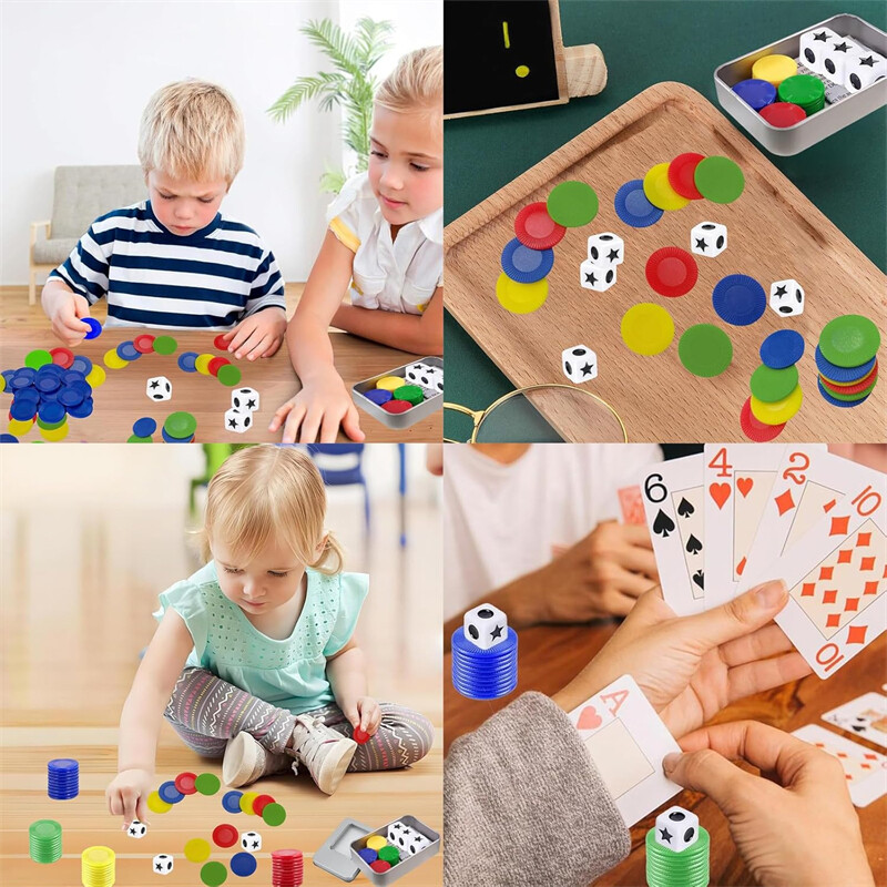 43pcs LCR Game Toys Left Center Right Dice Chips Family Party Play ...