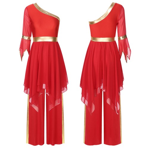 Women's Dancewear Ballroom Dress Flared Costume Shiny Dresses Praise ...