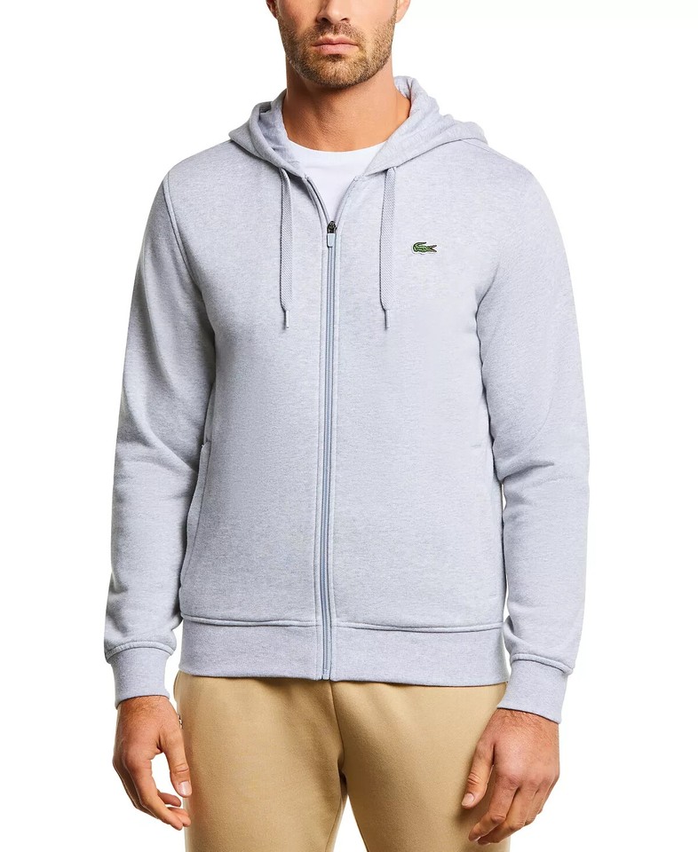 $125 Lacoste Men's, Big&Tall Sport Long Sleeve Full Zip Fleece Hoodie ...