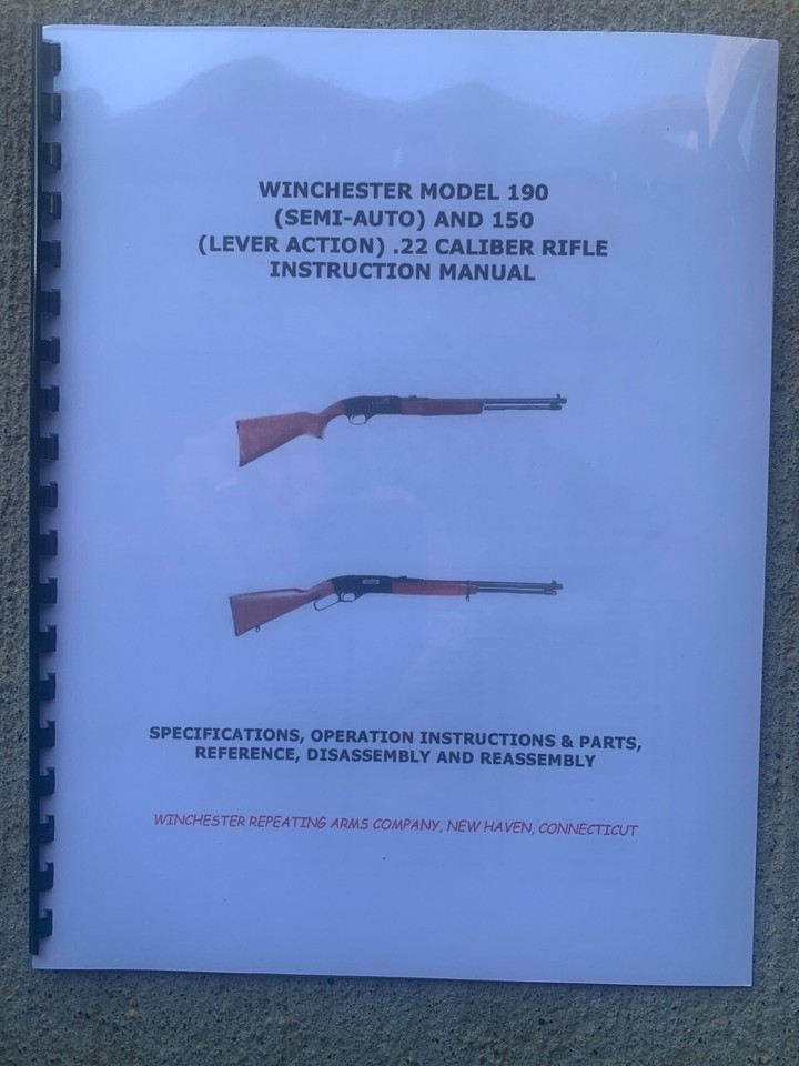 WINCHESTER MODEL 190 and 150 INSTRUCTIONS AND SPECIFICATIONS MANUAL, 10 ...