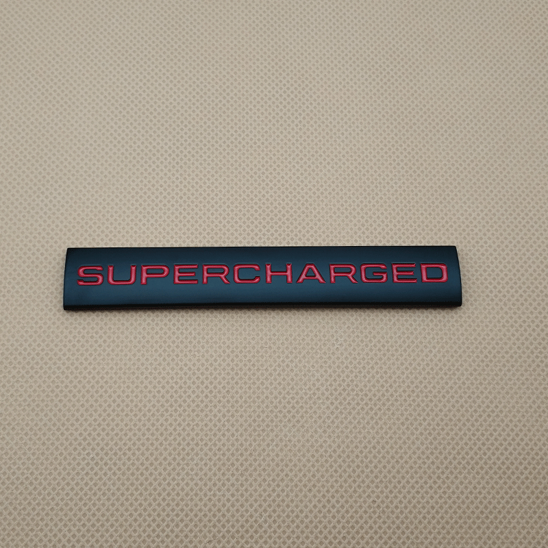 3D Metal Black SUPERCHARGED Engine Body Trunk Badge Emblem Trunk ...