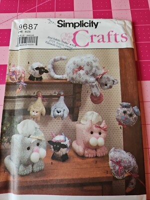 Stuffed Animals Sewing Pattern Simplicity #9687 Craft Bazaar Items ...