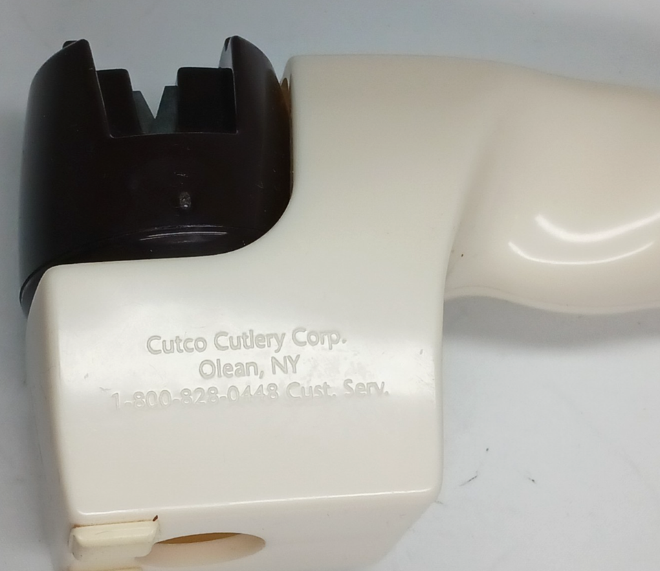 Cutco Knife Sharpener # 82 Pearl White Handle Pull Through Made in USA ...