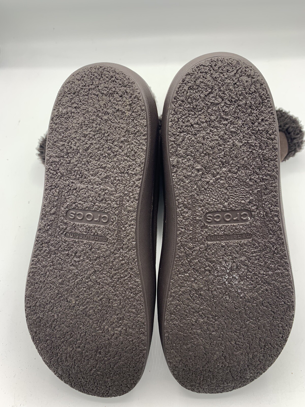 Crocs Modessa Faux Fur Suede Button Brown Tall Comfort Warm Boots Women ...