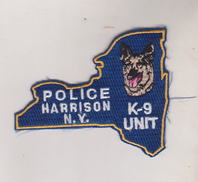 Harrison NY Police K-9 state shaped patch | eBay