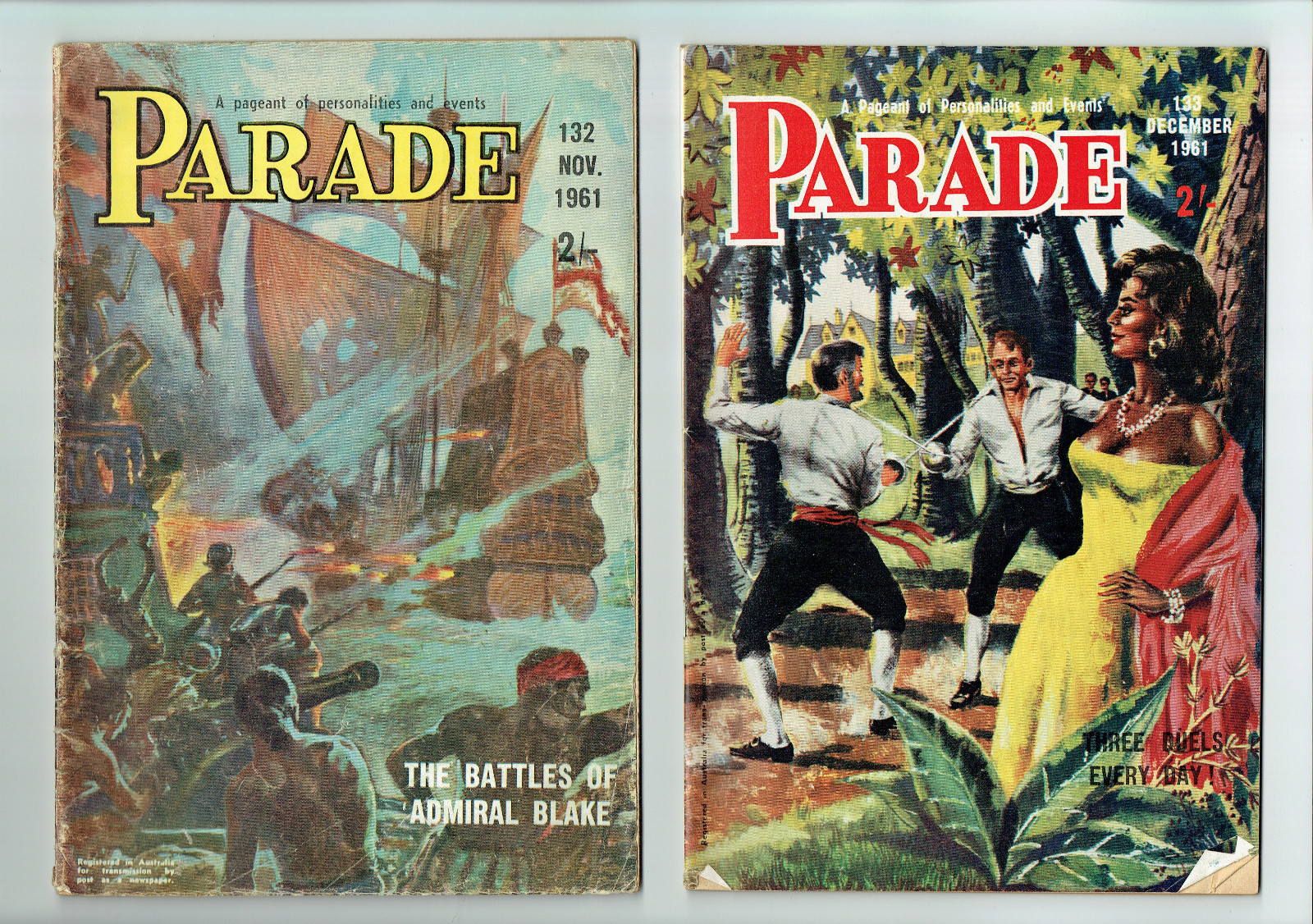 #RR. 1961 SET AUSTRALIAN PARADE MAGAZINES #122 TO #133, JANUARY TO ...
