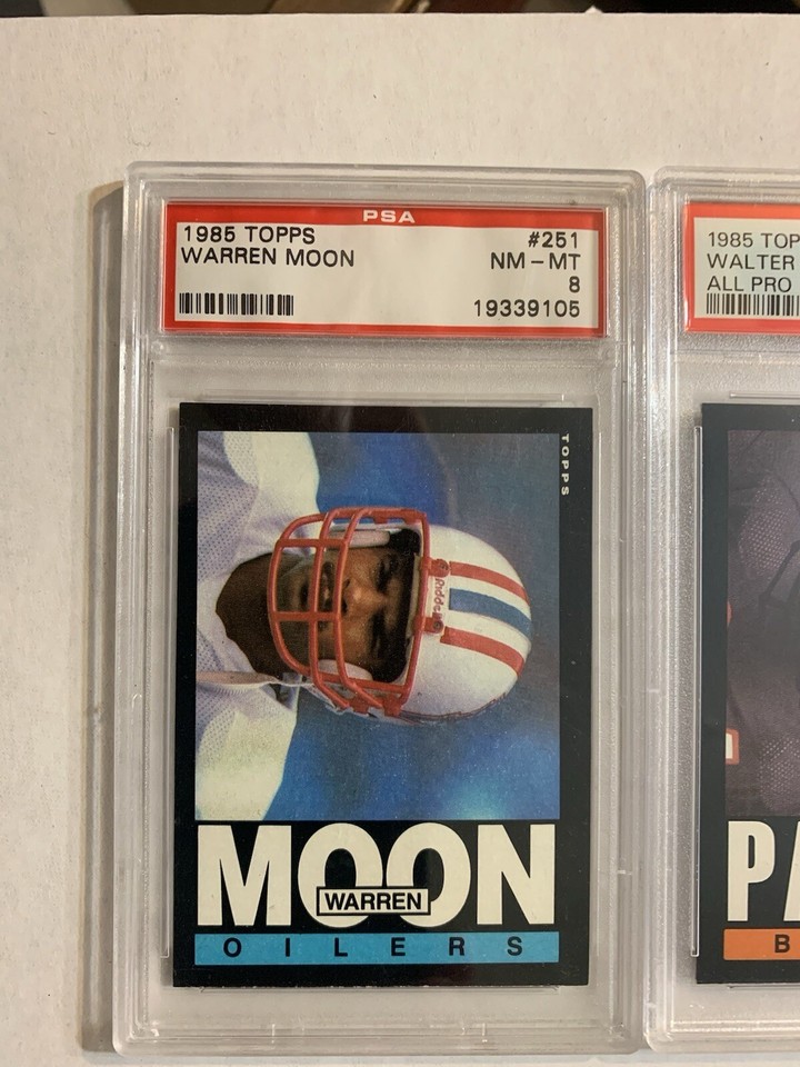 1985 Topps Walter Payton #33 Warren Moon #251 Dan Marino #314 PSA Lot ...
