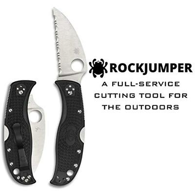 Spyderco C254SBK Rockjumper Wharncliffe Serrated 3.08 in Blade FRN