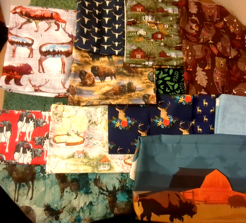 Fabric Estate Lot-Wild Life, Nature, Ranch, Bundles, Remnants, Panel ...