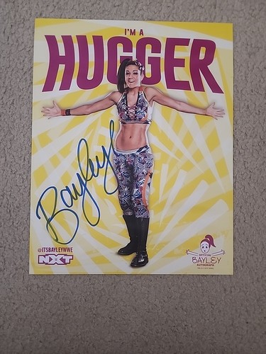 WWE NXT Autographed Signed Bayley 11x14 Poster Im A Hugger, The Role ...
